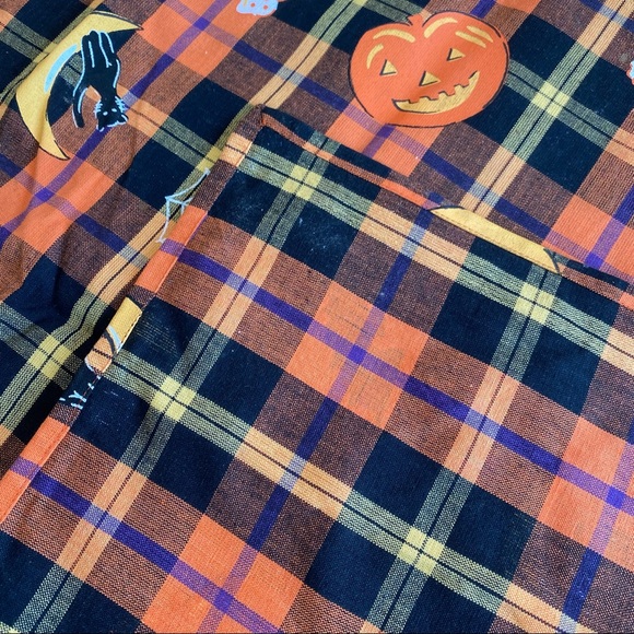 Dining | Vintage Style Halloween Tablecloth Plaid Ghost | Poshmark